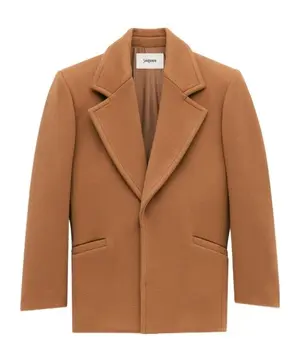Saint Laurent Single-breasted Coat With Notched Lapel