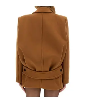 Saint Laurent Single-breasted Coat With Notched Lapel
