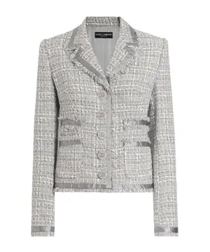 Dolce & Gabbana Single-breasted Short Tweed Jacket