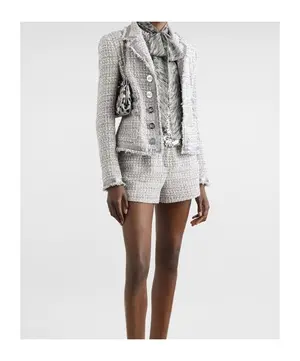 Dolce & Gabbana Single-breasted Short Tweed Jacket