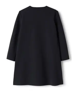 IL GUFO Round Neck Dress With Floral Detail - Black