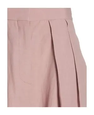 Stella McCartney Straight Leg Pleat Detailed Pants - Nude