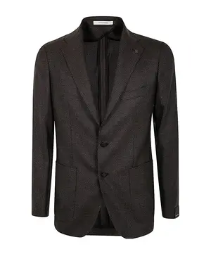 Tagliatore Brooch-detail Blazer - Black