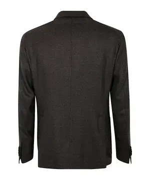 Tagliatore Brooch-detail Blazer - Black