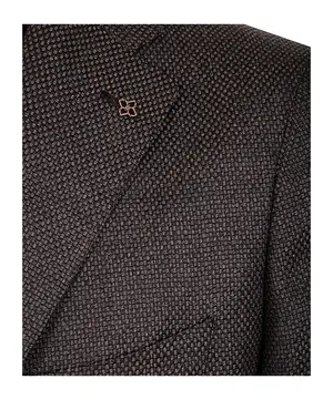 Tagliatore Brooch-detail Blazer - Black