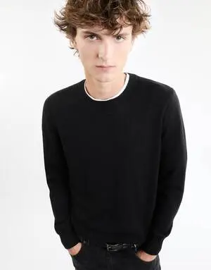 FAY Ribbed Crewneck Sweater - Black