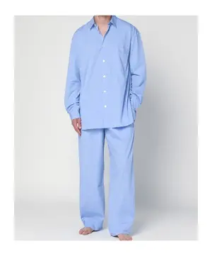 TEKLA Long-sleeve Pocket Shirt - Blue