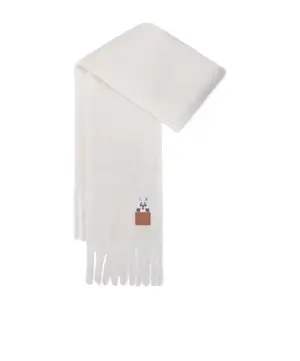 Loewe Fringed Scarf - White