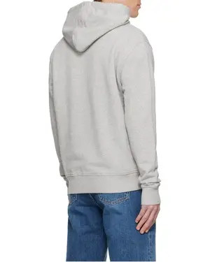 AMI Paris De Coeur Drawstring Hoodie - Heather Ash
