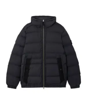 Stone Island Hooded Panelled Jacket - Black