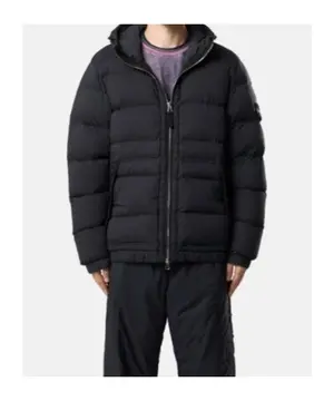 Stone Island Hooded Panelled Jacket - Black