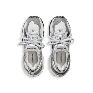 Balenciaga Runner Lace-up Sneakers - Gray/white/black