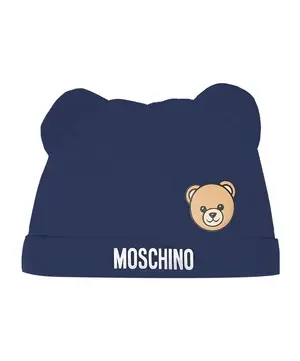 Moschino Teddy Bear Print Babygrow Set With Hat And Bib