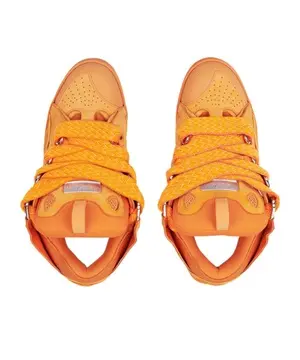 LANVIN Logo-laced Casual Sneakers - Orange
