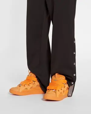 LANVIN Logo-laced Casual Sneakers - Orange