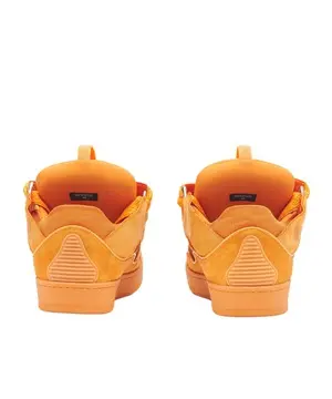 LANVIN Logo-laced Casual Sneakers - Orange