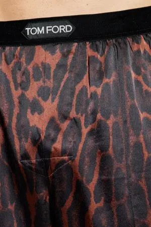 TOM FORD Leopard Printed Pants - Black
