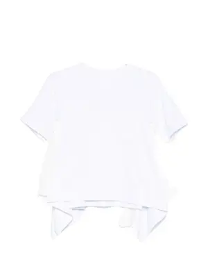 Sacai Lightweight Jersey T-shirt With Chest Pocket And Asymmetrical Hem - No