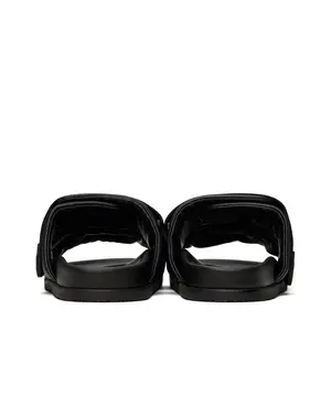 Moncler Grained Leather Summer Slides