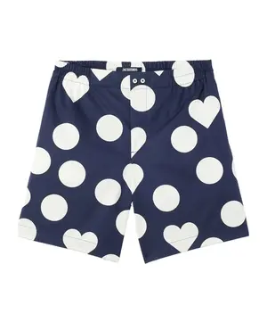 Jacquemus Calecon Polka-dot Print Shorts - Navy