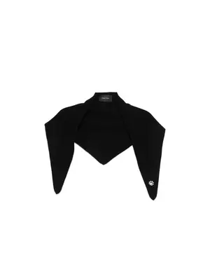 Simone Rocha Embellished Cashmere Scarf - Black