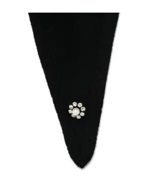 Simone Rocha Embellished Cashmere Scarf - Black