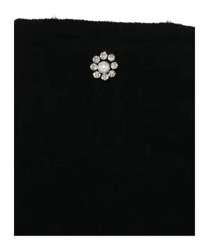 Simone Rocha Embellished Cashmere Scarf - Black