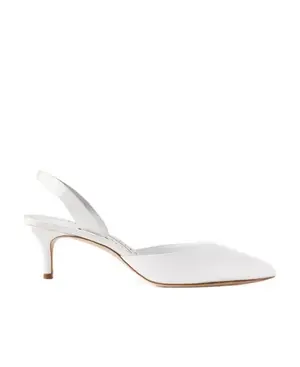 Manolo Blahnik Carolyne Slingback Heels - White