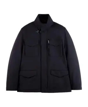 FAY Field Jacket With Concealed Closures And Multiple Pockets - Black