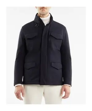 FAY Field Jacket With Concealed Closures And Multiple Pockets - Black