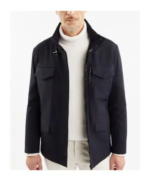 FAY Field Jacket With Concealed Closures And Multiple Pockets - Black