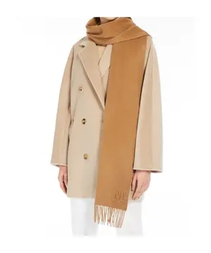 Max Mara Wsdalia Fringed Edge Scarf - Beige