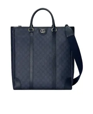 Gucci Ophidia Logo Plaque Tote Bag - Black