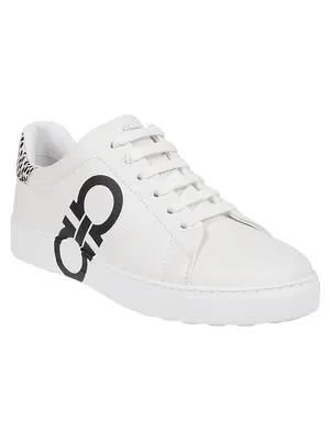 FERRAGAMO Gancini Logo Printed Sneakers