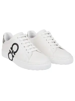 FERRAGAMO Gancini Logo Printed Sneakers