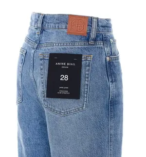 ANINE BING Jane High-waisted Jeans - Blue