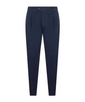 Eleventy Pleated Regular-fit Trousers - Blue