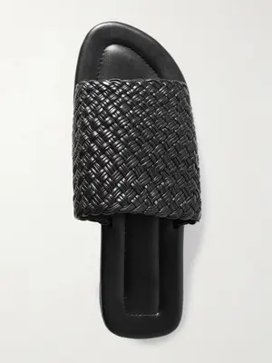 ST. AGNI Woven Leather Slides