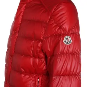 Moncler Quilted Stand Collar Down Jacket - Red