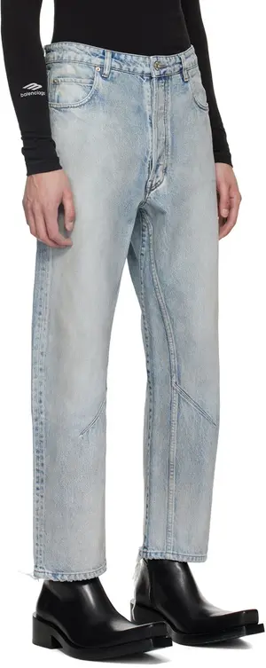 Balenciaga Distressed Straight-leg Jeans