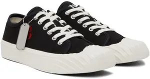 Kenzo Flower Embroidered Lace-up Sneakers - Black