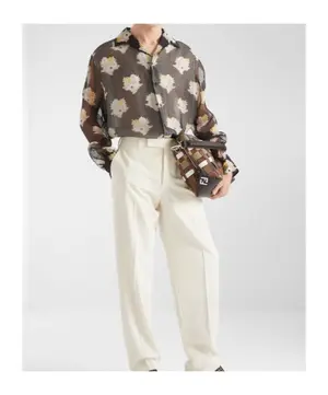 Fendi Floral Printed Oversized Shirt - Black