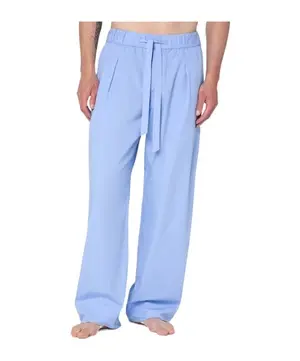 TEKLA Drawstring-fastening Pyjama Pants - Blue