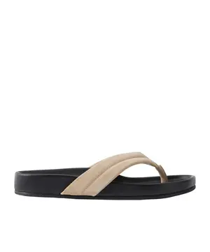 ST. AGNI Suede Platform Flip-flops
