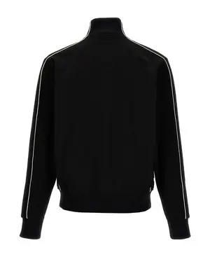Givenchy Zipper Sweater With Vertical Collar And Logo