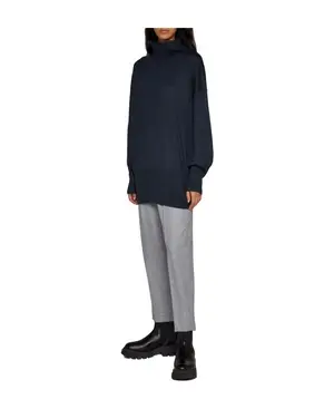 Brunello Cucinelli Roll Neck Knitted Jumper - Blue
