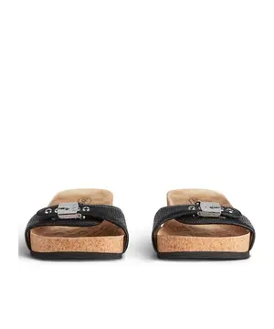 Balenciaga X Scholl Perforated Lambskin Sandals