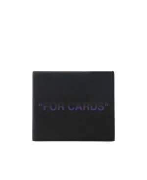 Off-White Leather Cardholder - Black