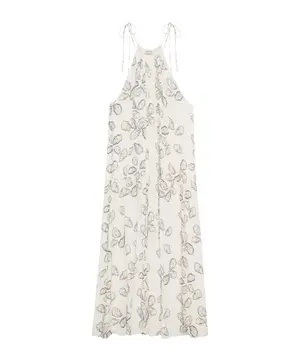 ANINE BING Santana Maxi Dress With Graphic Pattern - White