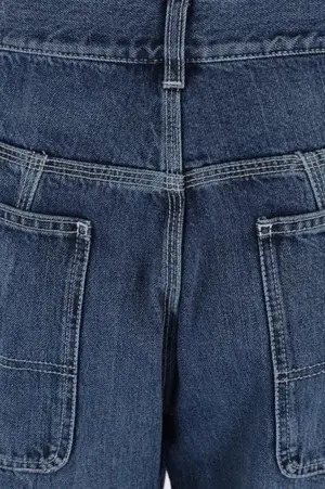 Alexander McQueen Logo Patch Wide Leg Jeans